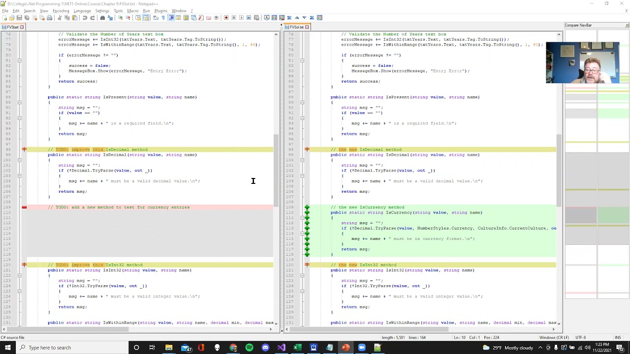 murach's C# 7e Chapter 09 Exercise 9 3 and the joys of Notepad++ - YouTube