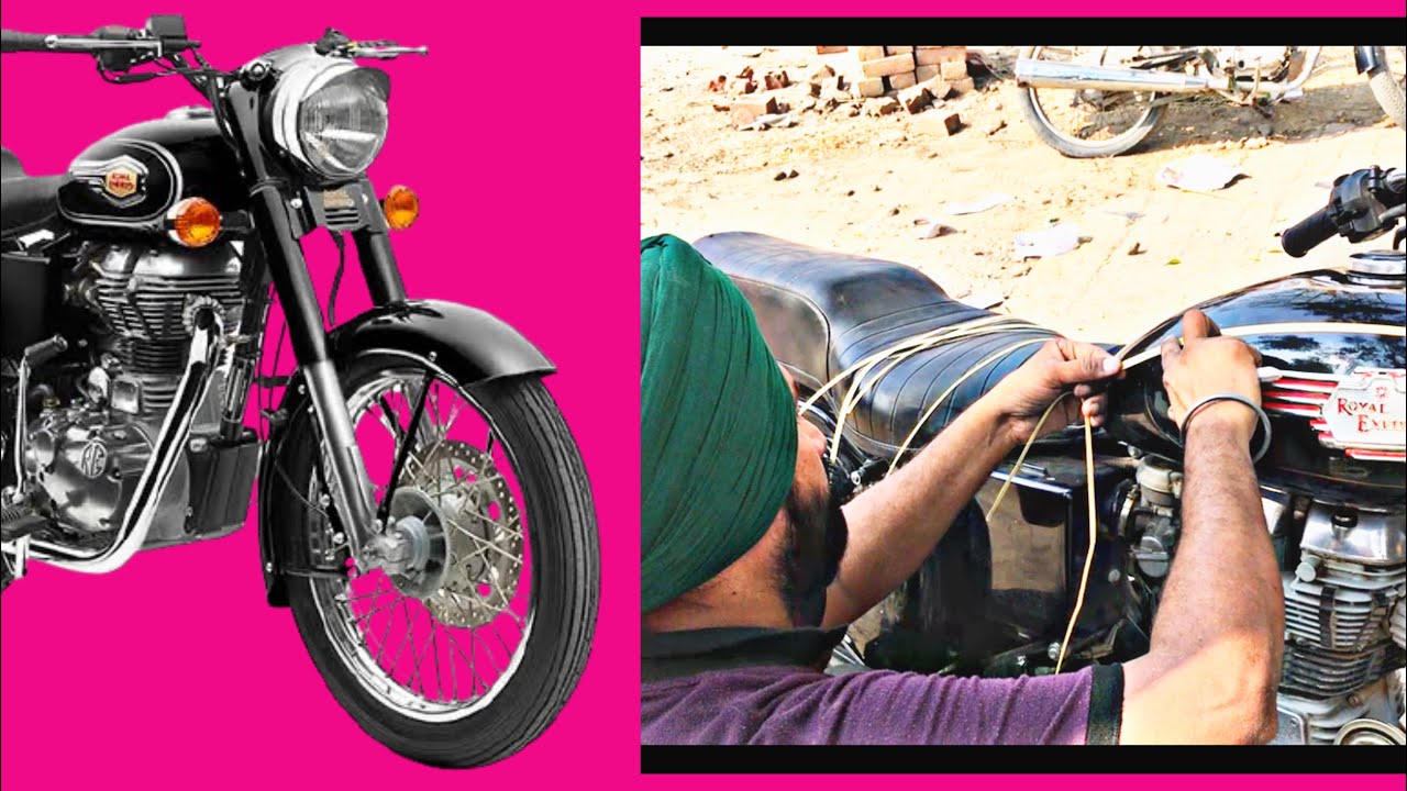 Bullet Bike | Royal Enfield Bullet Tank Strips Installation-Bullet ...