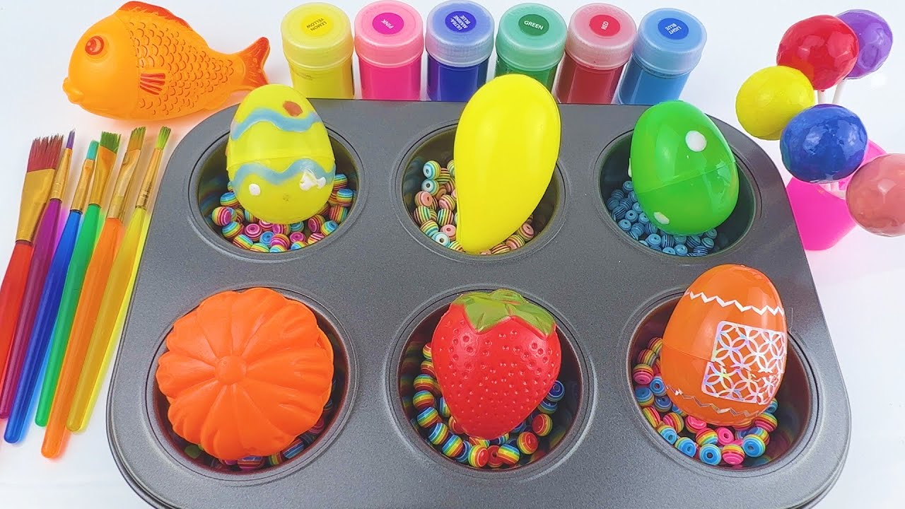 Satisfying Video l Making Rainbow Lollipop & Nut Candy Knocking Hand ...