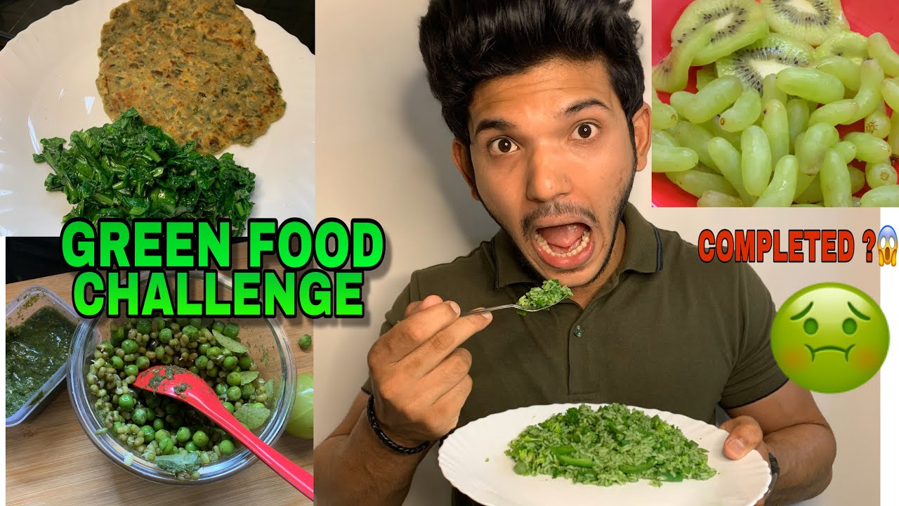 i only ate GREEN FOOD for 24hrs🤢 In healthy way 💪🏻 | only one colour ...