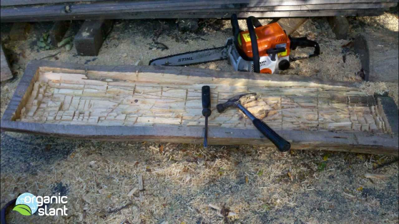 D.I.Y. garden log trough planter | Organic Slant - YouTube