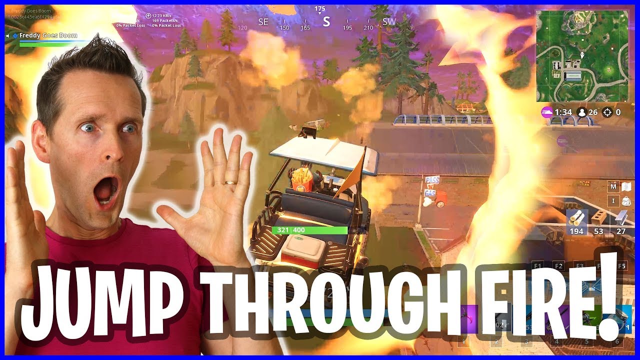 Jumping Through Fire Hoops! - YouTube