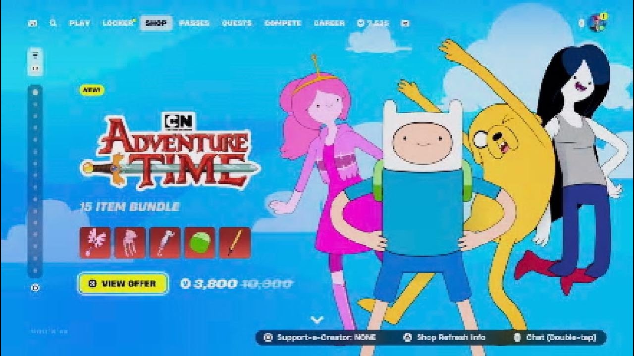 New Adventure Time Collab item shop 4-11-25 #fortnite - YouTube