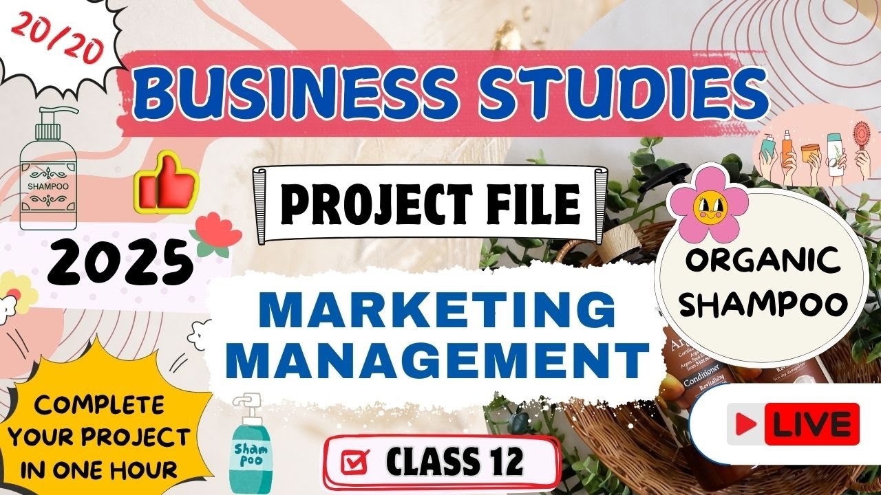 Marketing Management Class 12 Project File on Organic Shampoo for ...