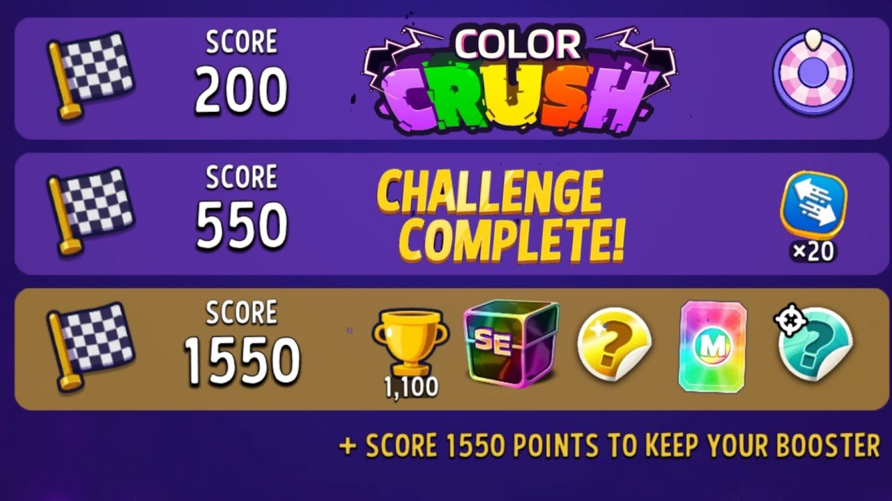 color crush solo challenge score rally | match masters solo Challenge ...