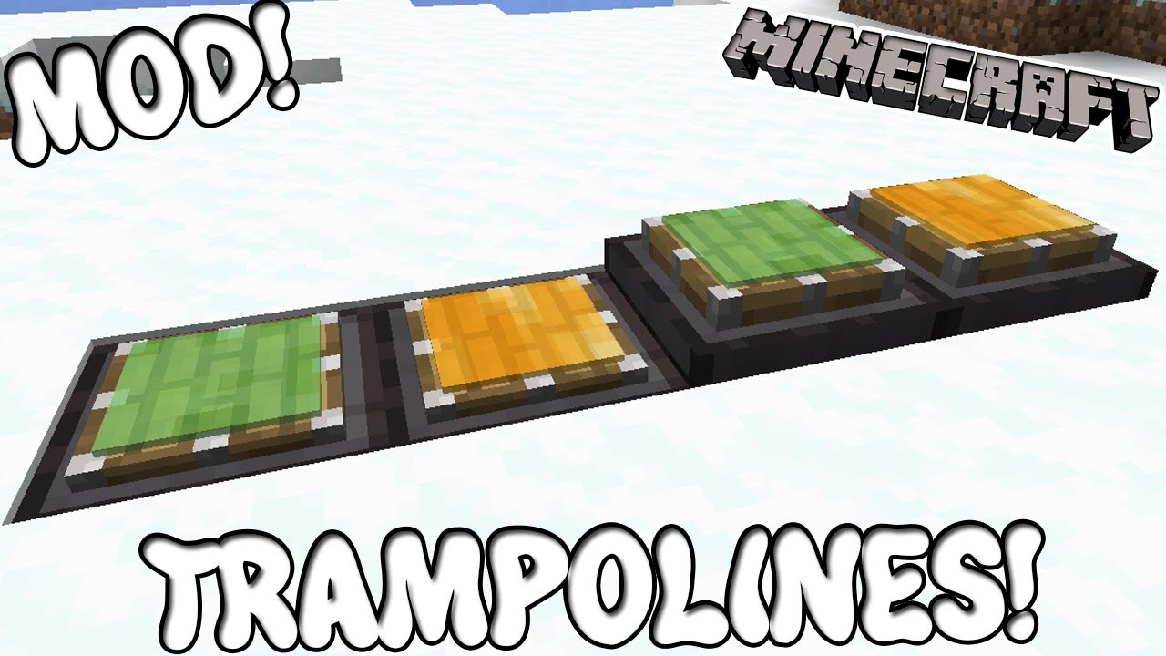 TRAMPOLINES! Minecraft 1.18.2 MOD LAUNCHPADS! - YouTube