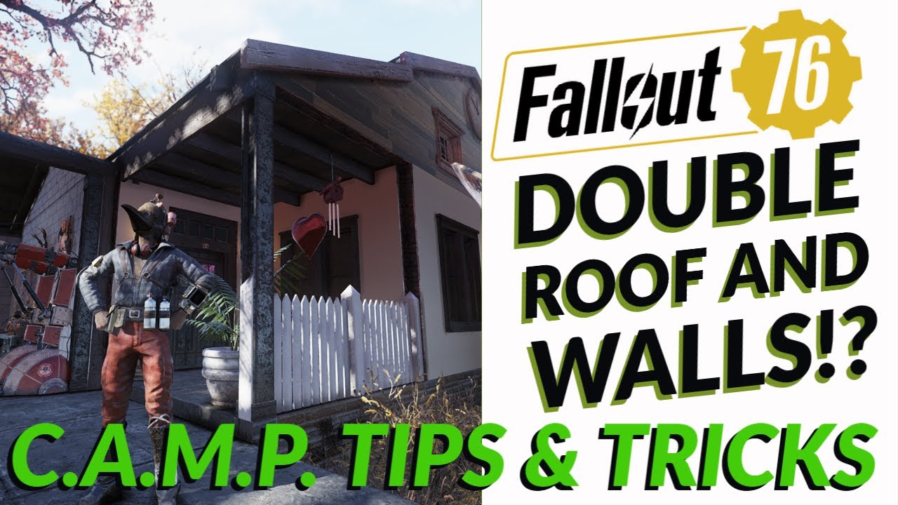 How to: Double Wall and Roof in your C.A.M.P. Fallout 76 - YouTube
