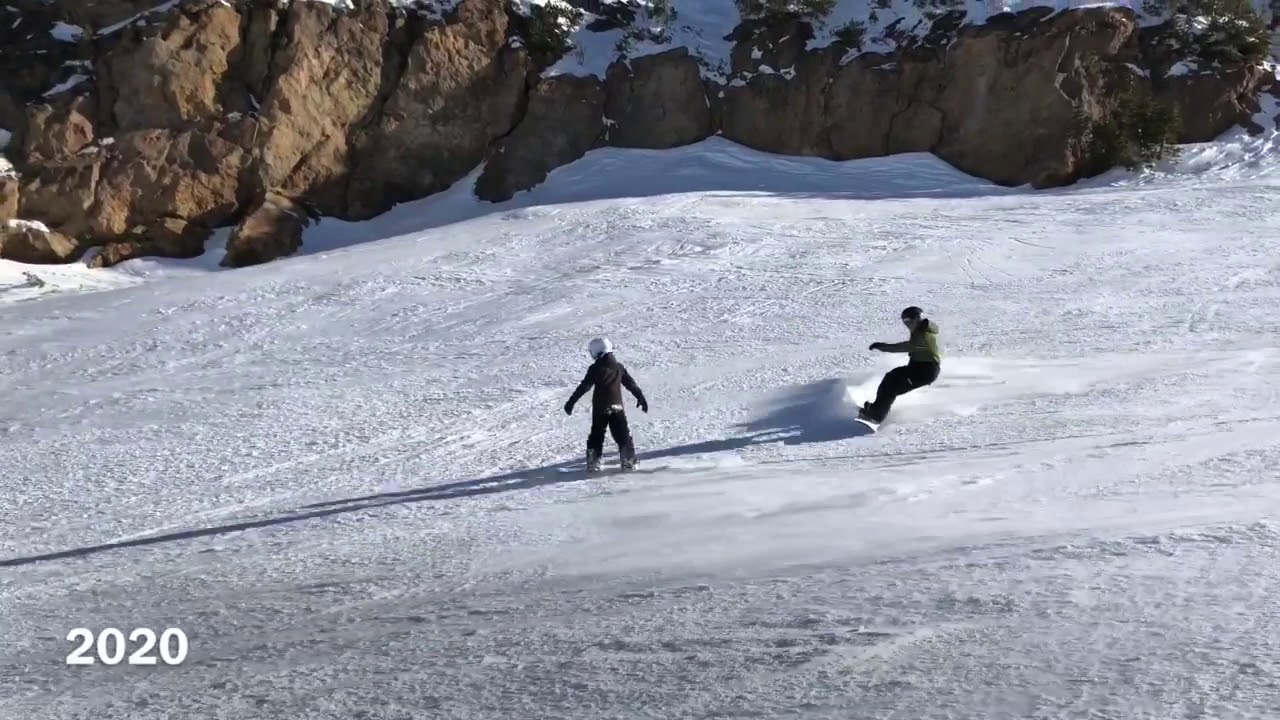 Snowboarding in mammoth mountain - YouTube