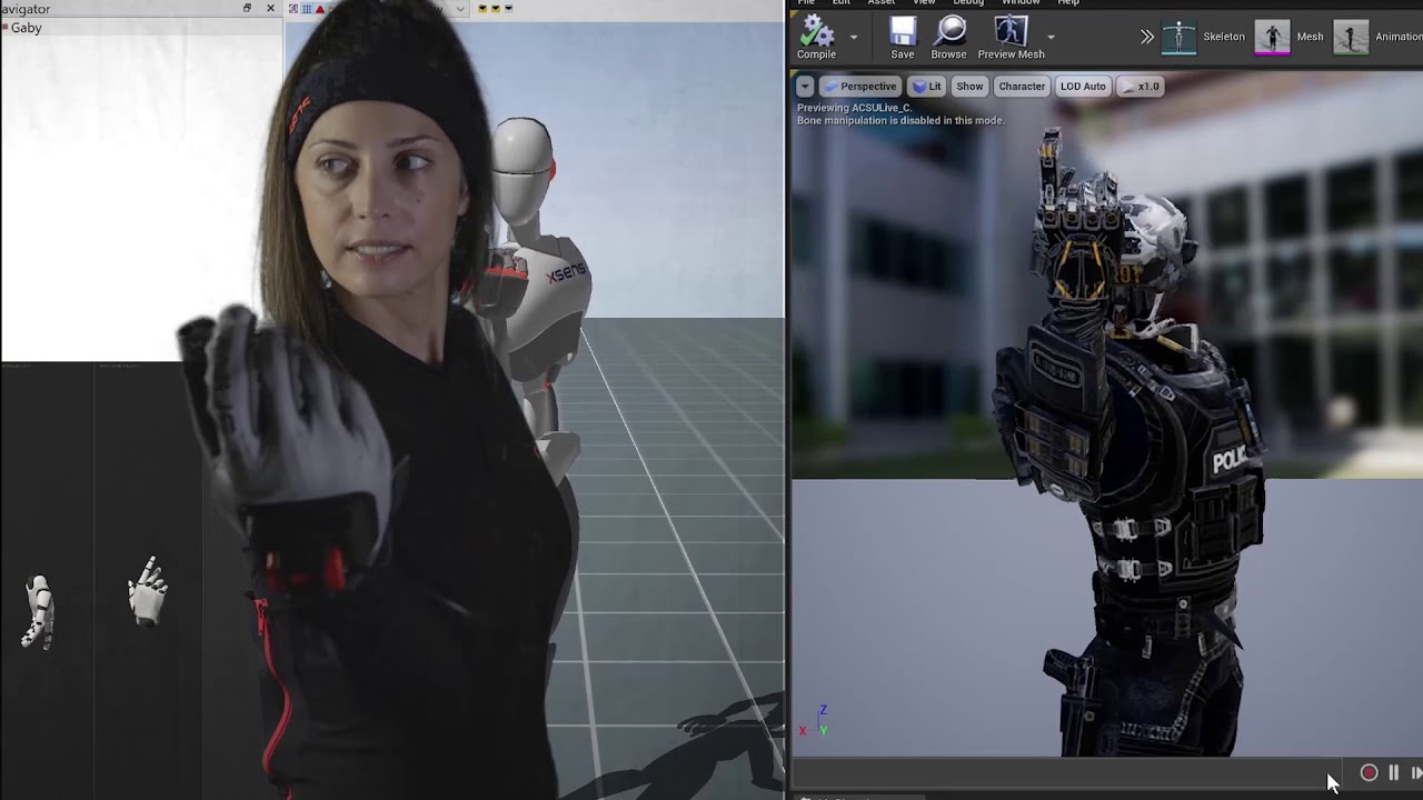 Motion Capture Demo in Unreal with Xsens and Manus - YouTube
