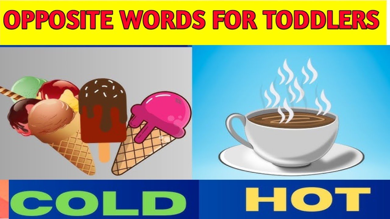 Opposite Words for Toddlers | Learn Opposites with Fun Animation for ...