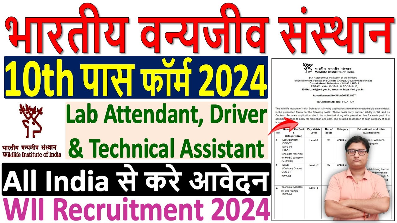 WII Vacancy 2024 ¦¦ WII Form 2024 Kaise Bhare ¦ WII Recruitment 2024 ...