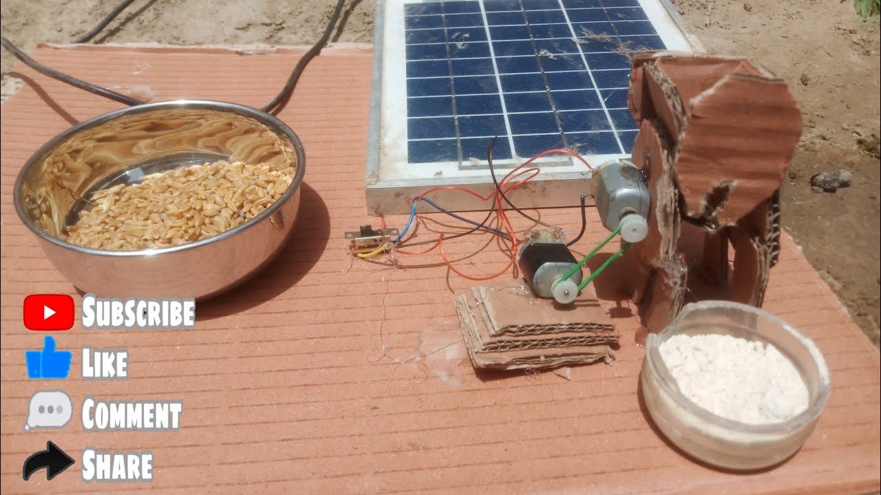 How To Make Grain Mill Cardbard Solar Panil ! What and rice Mill at ...