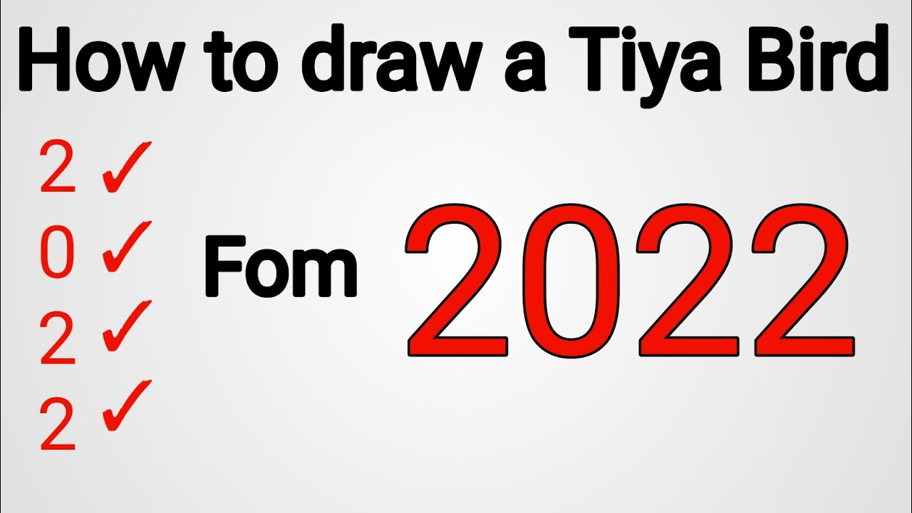 How to draw Tata Bird from 2022 Number l Easy Step By Step I Pictures ...