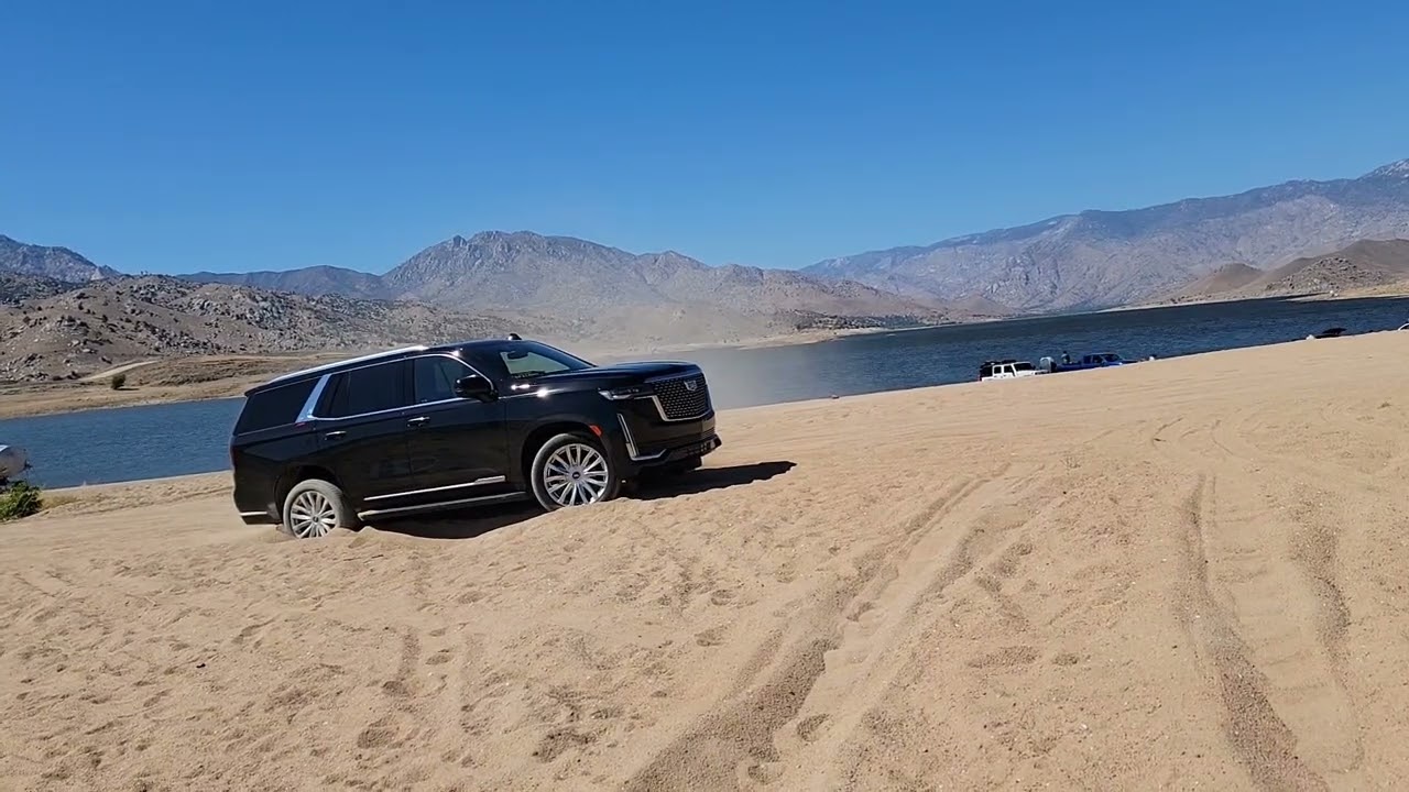 2022 cadillac escalade stuck in sand with 2wd - YouTube