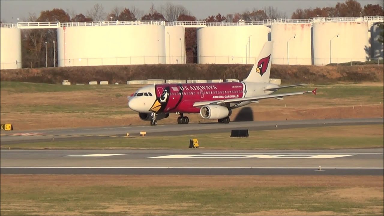 US Airways - Arizona Cardinals Airbus A319 - YouTube
