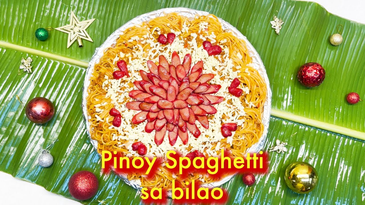 Pinoy Spaghetti sa Bilao - YouTube