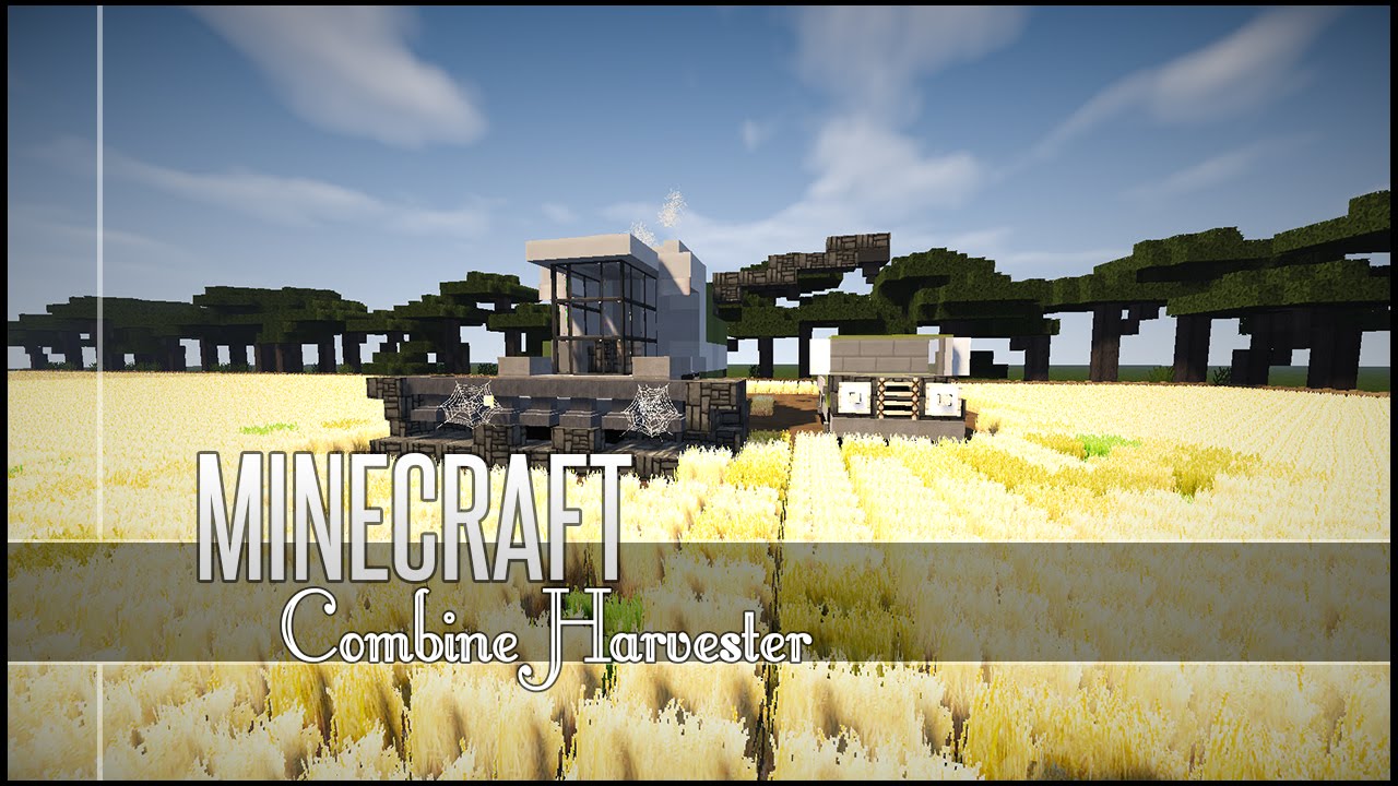 Minecraft Vehicle Tutorial - Combine Harvester - YouTube