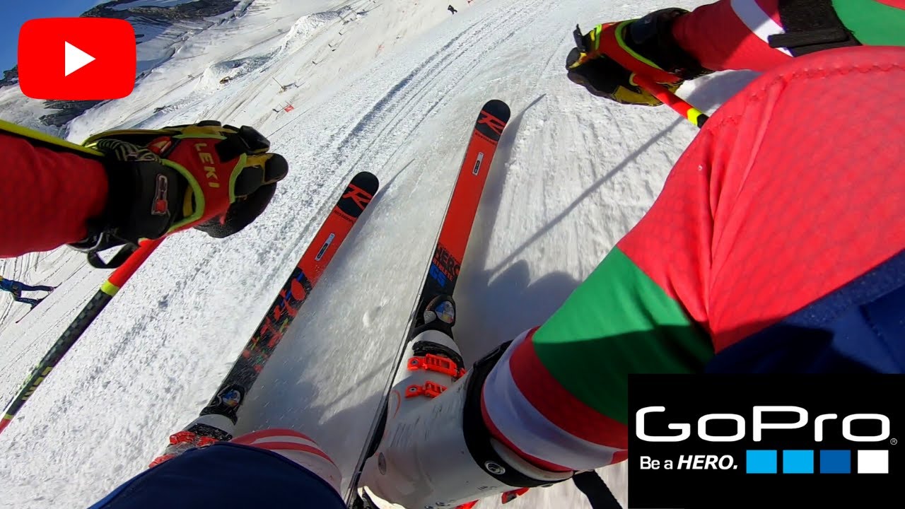GoPro Skiing: Giant slalom and Slalom training in HD - YouTube