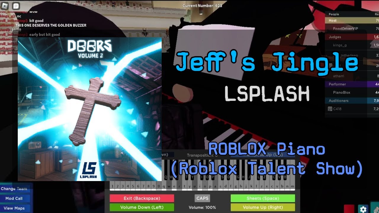 Jeff's Jingle - Doors OST | Roblox Got Talent (ROBLOX Piano Cover ...