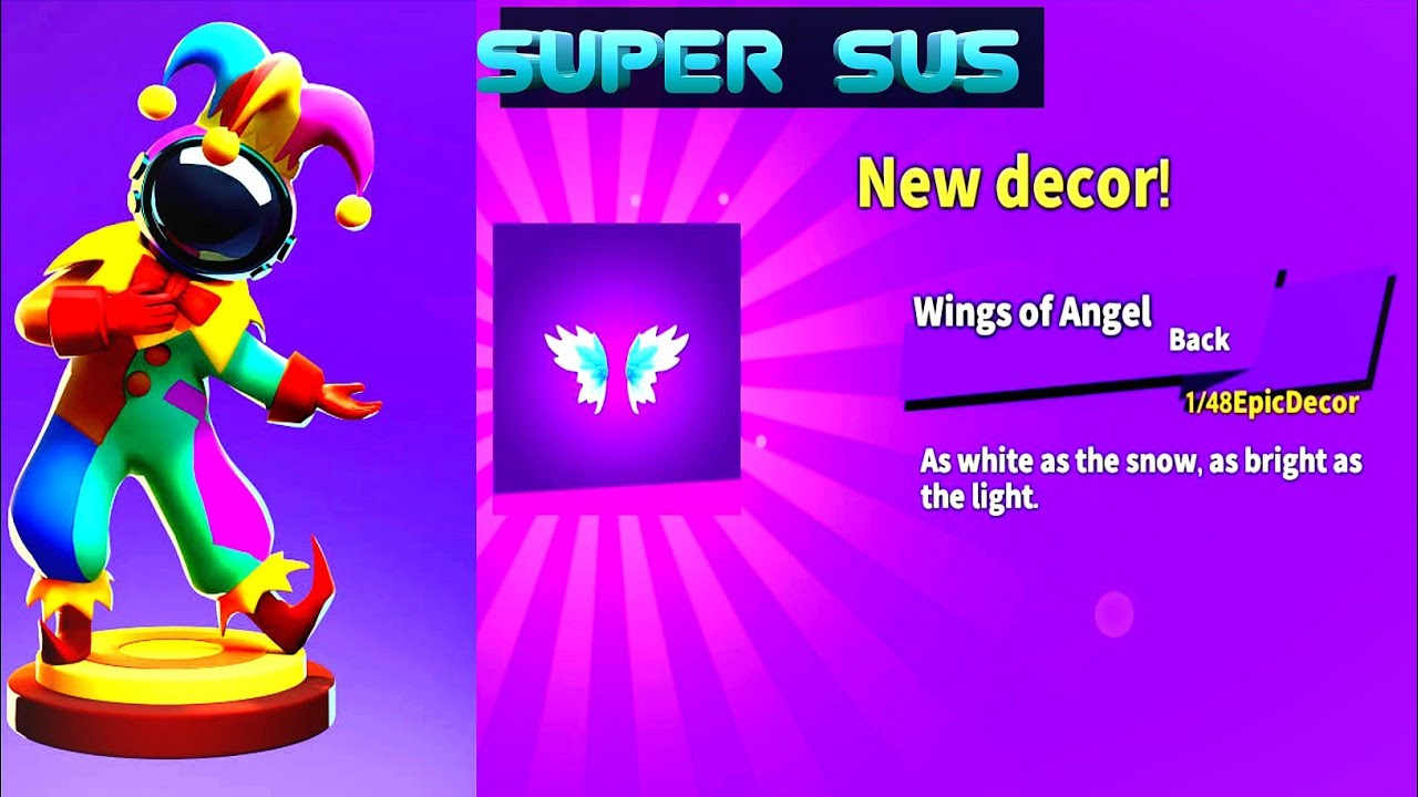 Super Sus New Wings Of Angel Permanent 🙃 - YouTube