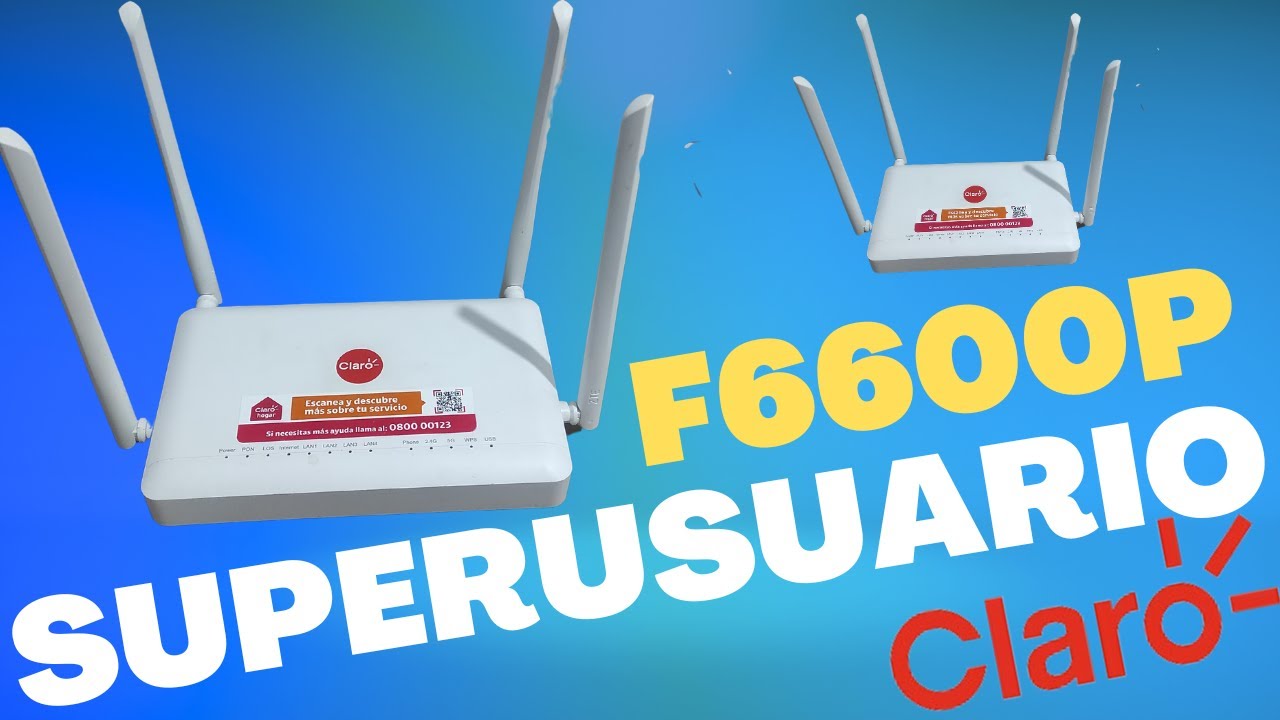 SUPERUSUARIO MODEM ZTE F6600P CLARO 2026 - YouTube