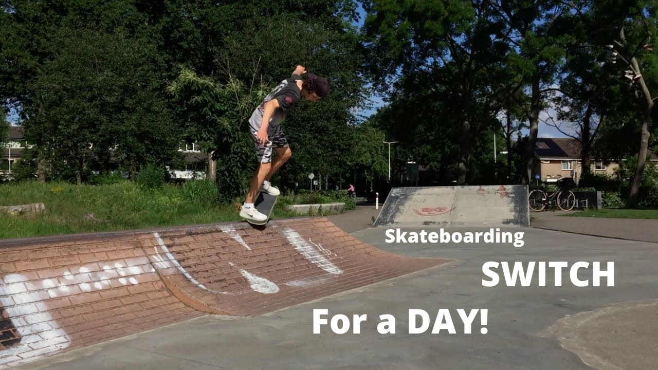Skateboarding SWITCH For A DAY?! CHALLENGE: - YouTube