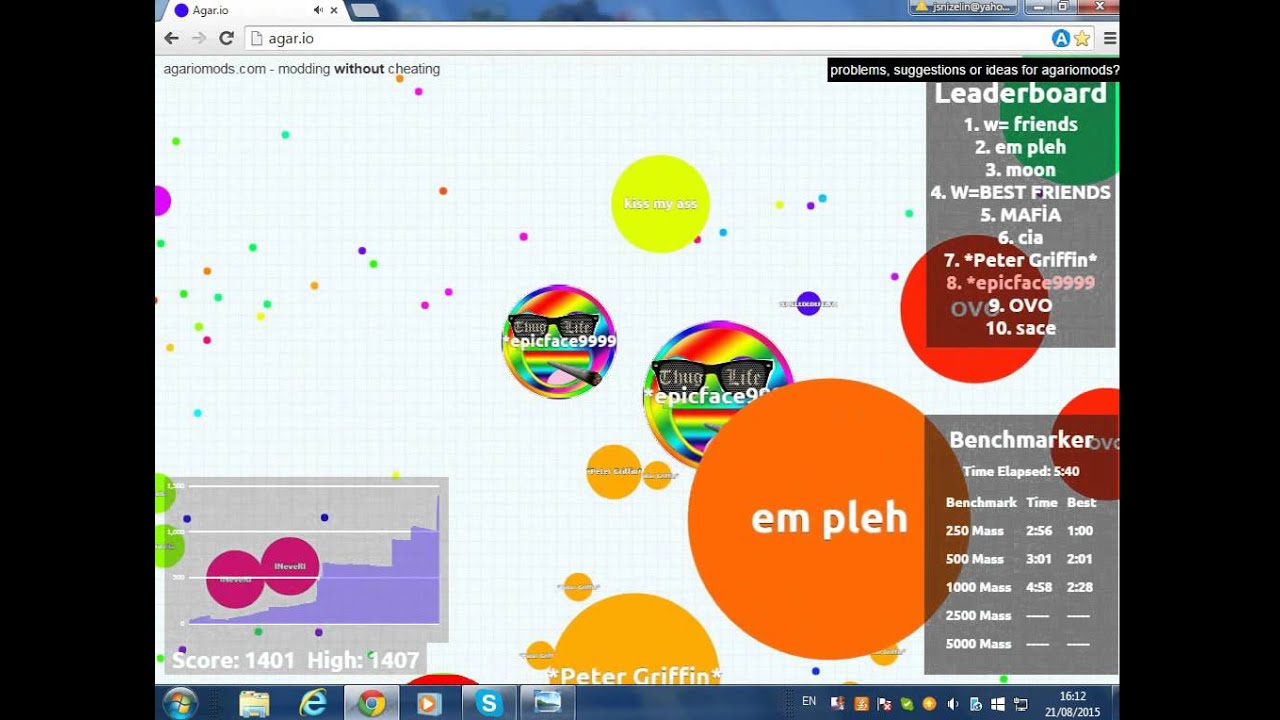 Copy of agario - YouTube