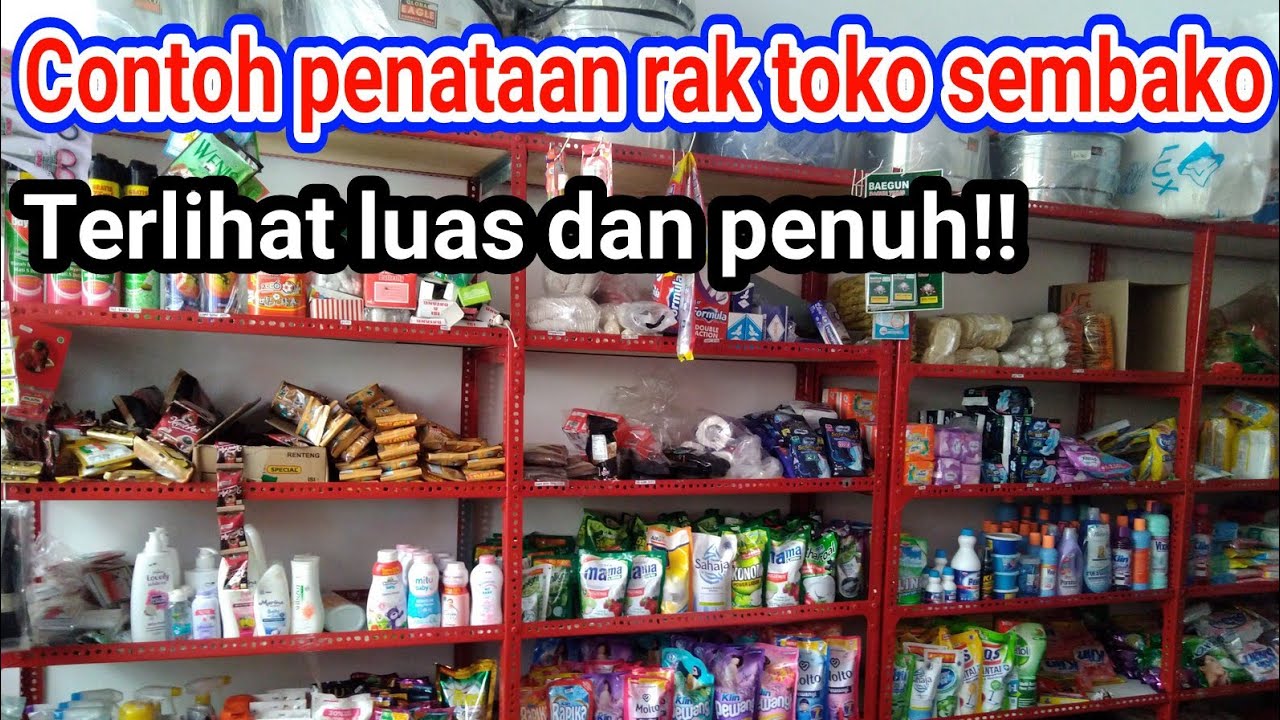 contoh penataan barang di rak toko sembako - YouTube