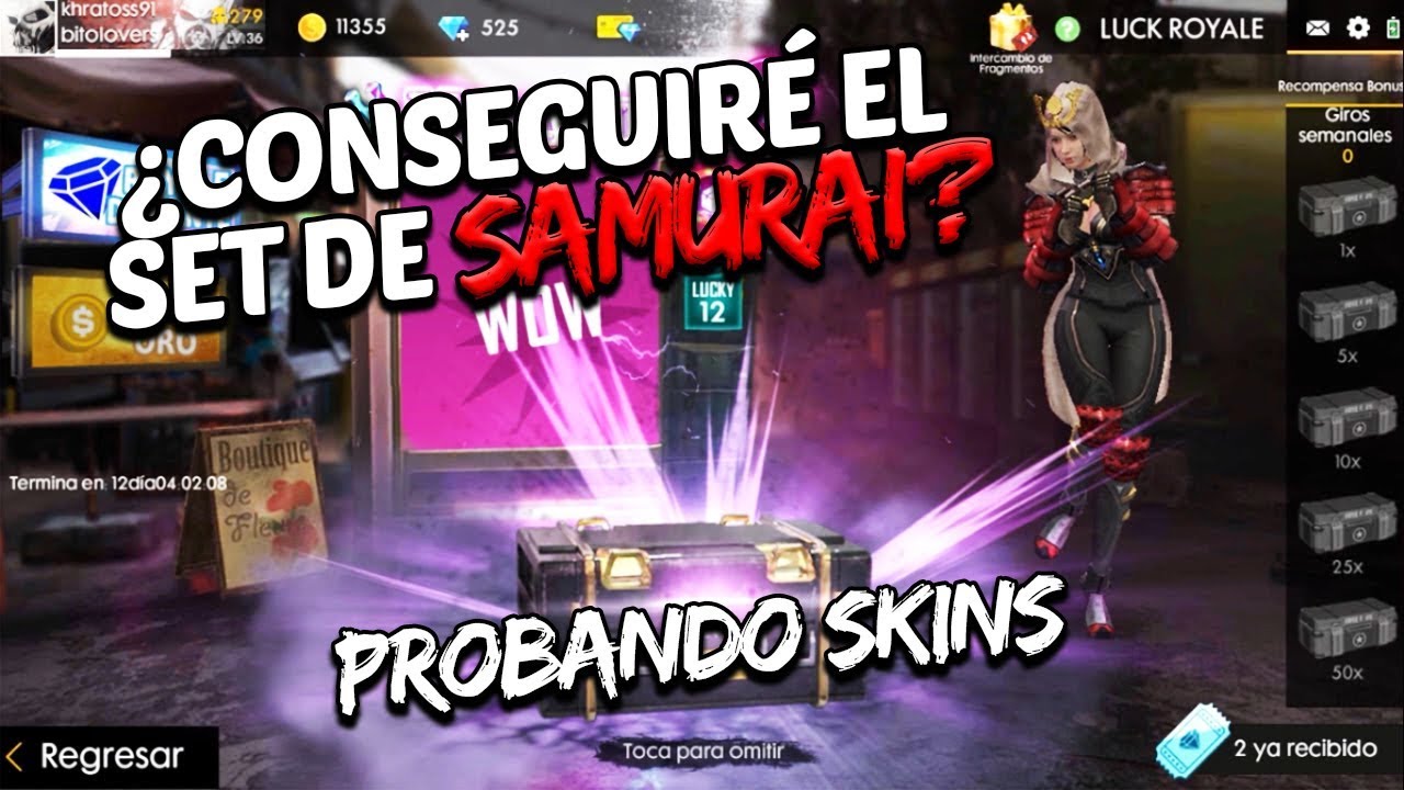 Tratando de Conseguir la Skin de Samurai y las Skins de Armas - Free ...