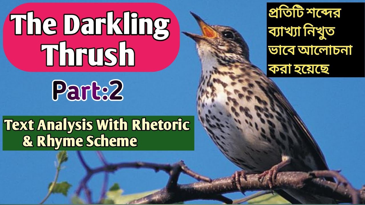 The Darkling Thrush line by line explanation with Rhetoric/ Rhyme ...