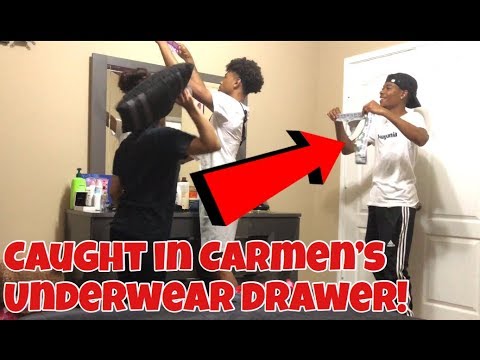 CAUGHT IN CARMEN’S UNDERWEAR DRAWER PRANK!!! - YouTube