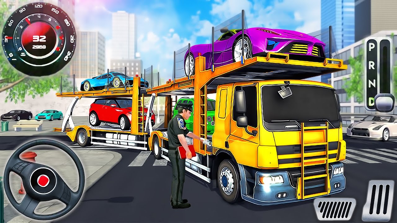 Cargo Car Transporter Truck Driving - Grand Transport Multistory ...