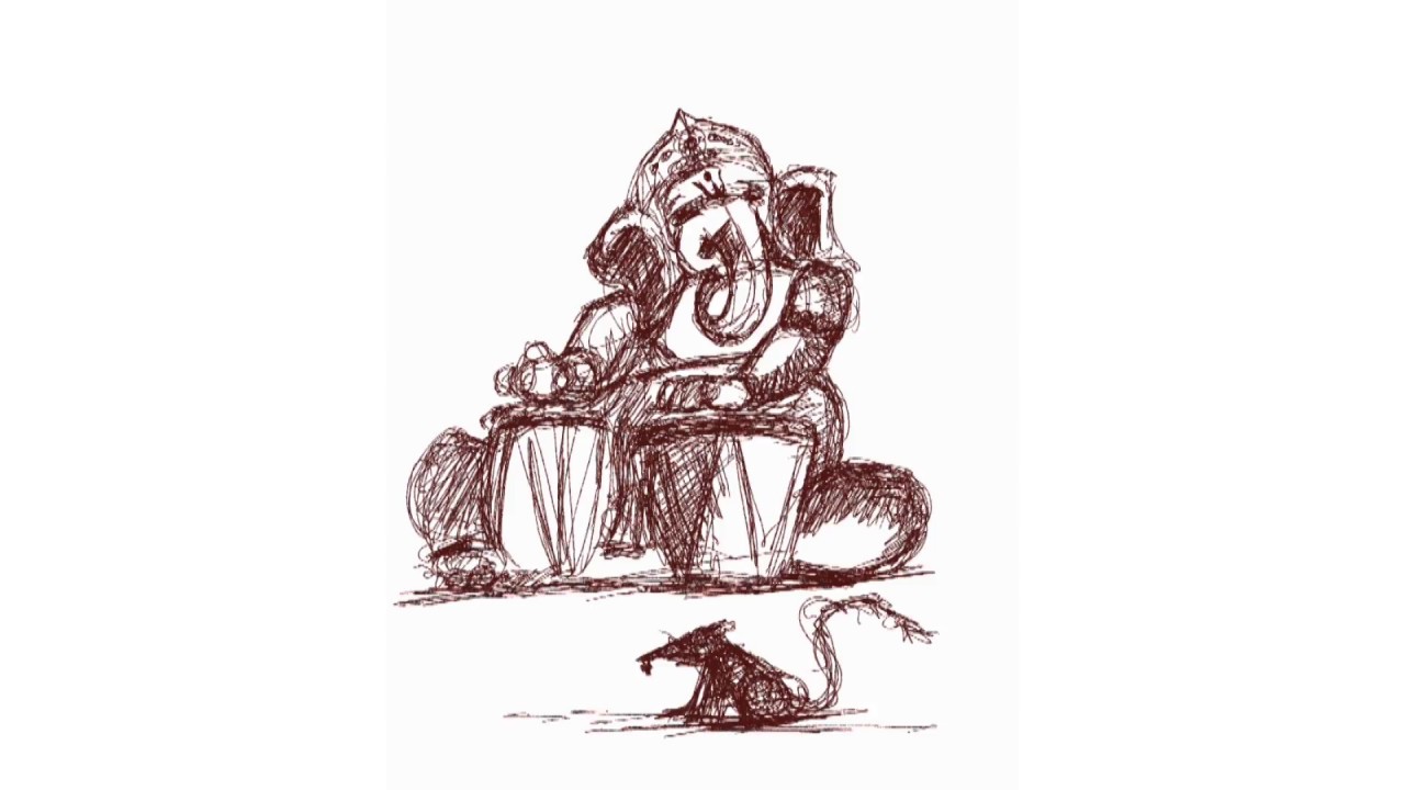 Ganesha Drawing | How to Draw Ganesha | Ganesha Rapid Sketch - YouTube