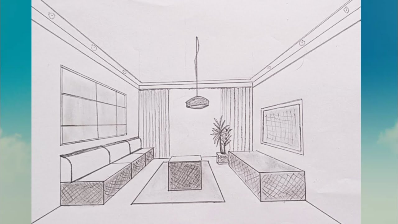 How to drawing a sitting Room || Drawing || Art - YouTube