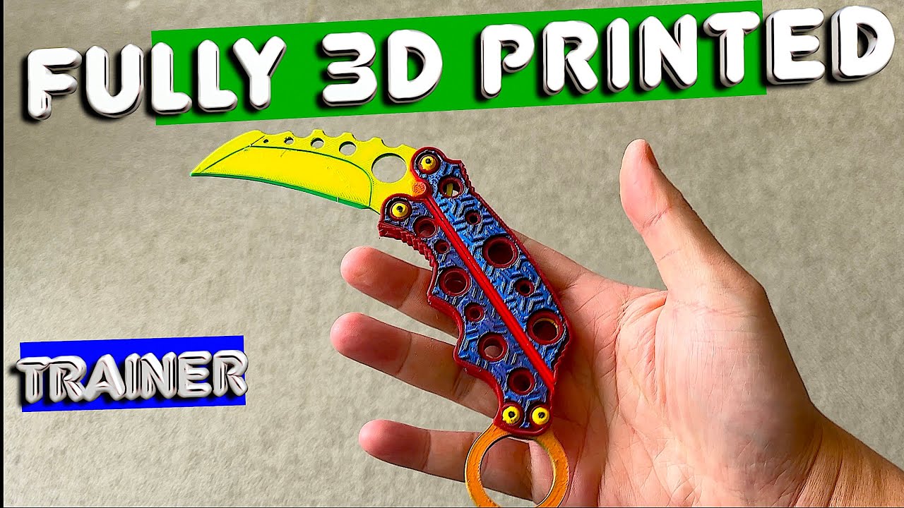 Karambit X Balisong Fidget Toy Fully 3D Printed - YouTube