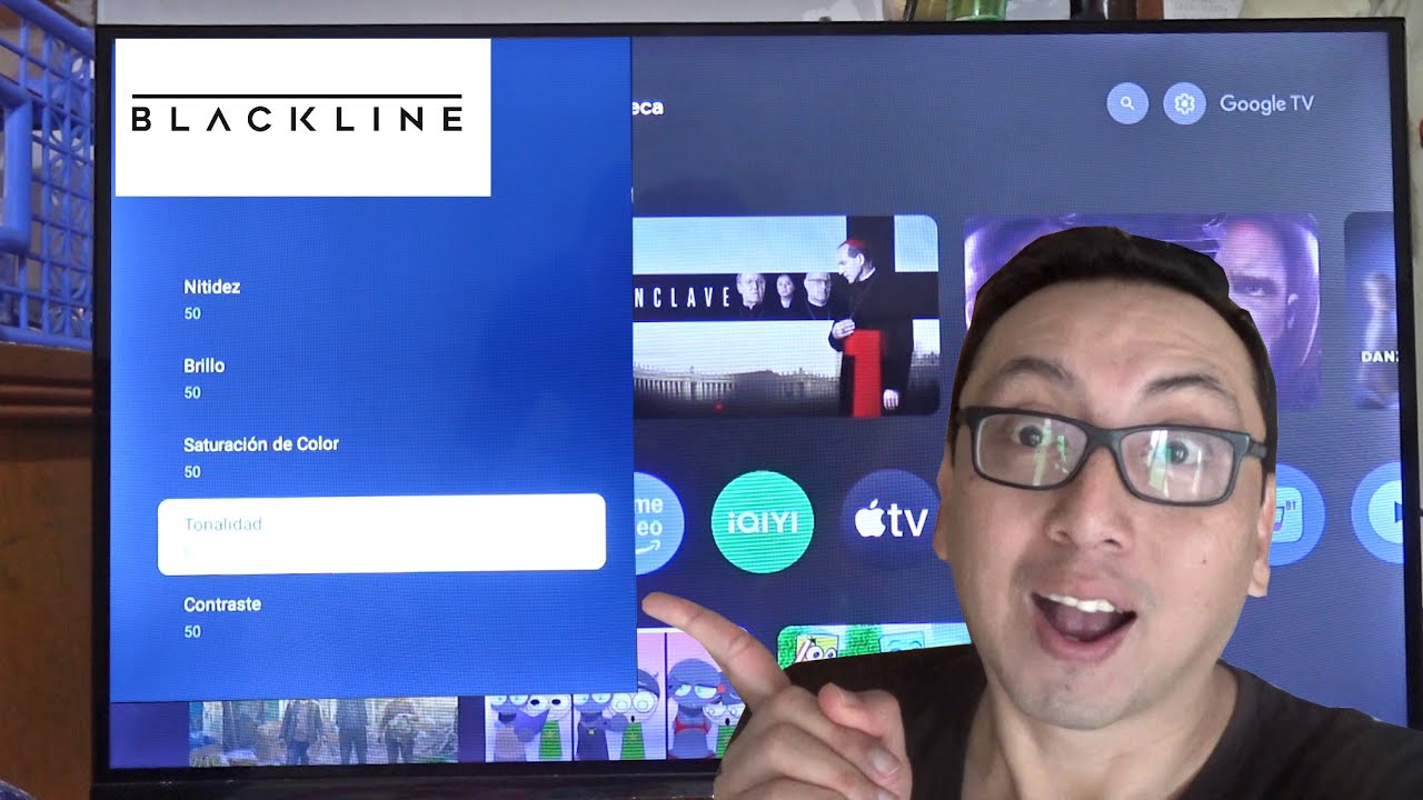 COMO AJUSTAR BRILLO y CONTRASTE en TV BLACKLINE - YouTube