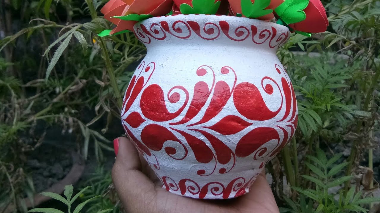 Easy pot painting ideas / pot painting / DIY pot decoration / pot ...