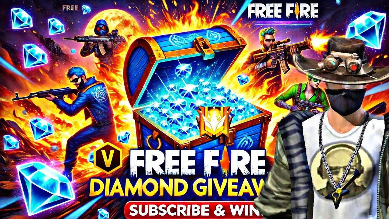 LIVE FREE FIRE 🔥 UNLIMITED DIAMOND 💎 GIVEAWAY TO LUCKY SUBSCRIBERS 😍 ...