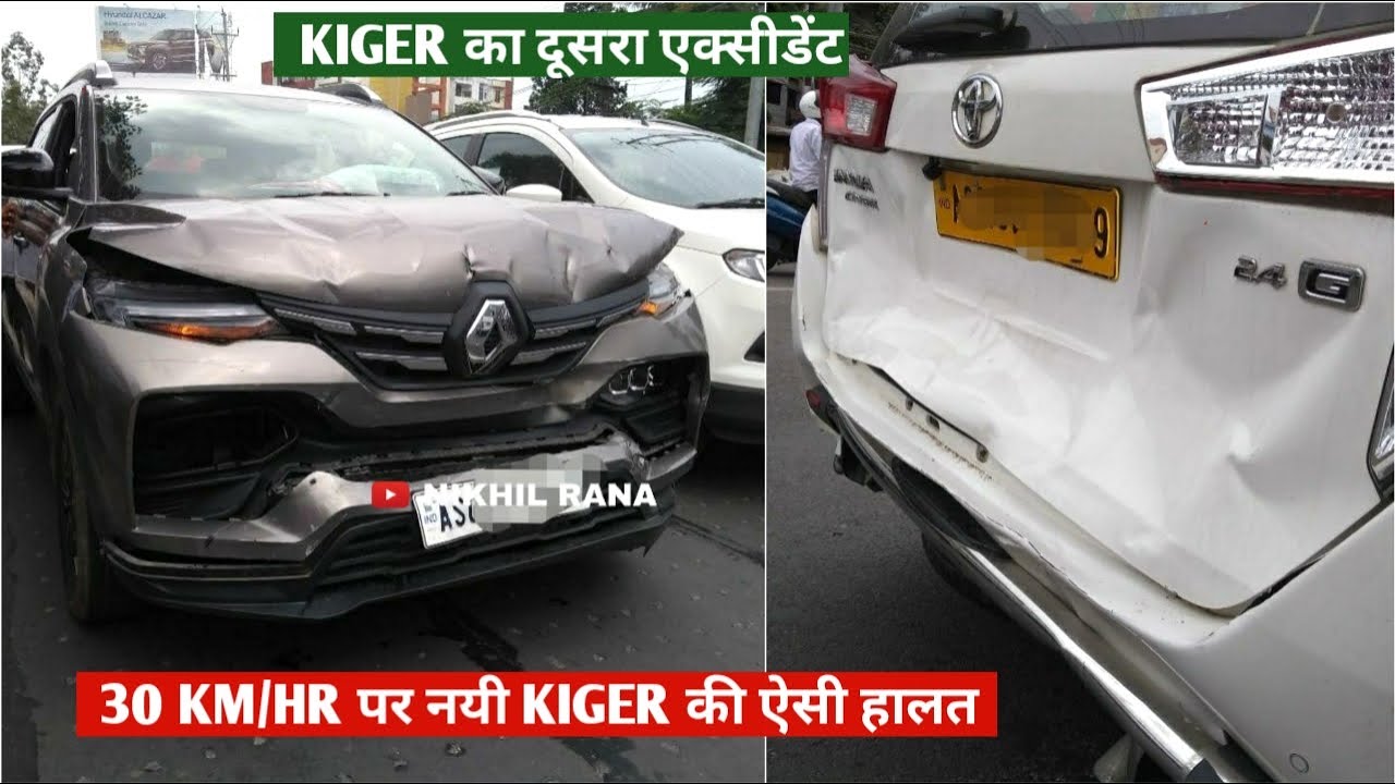 RENAULT KIGER 2021 2ND ACCIDENT | RENAULT KIGER AND INNOVA ACCIDENT ...