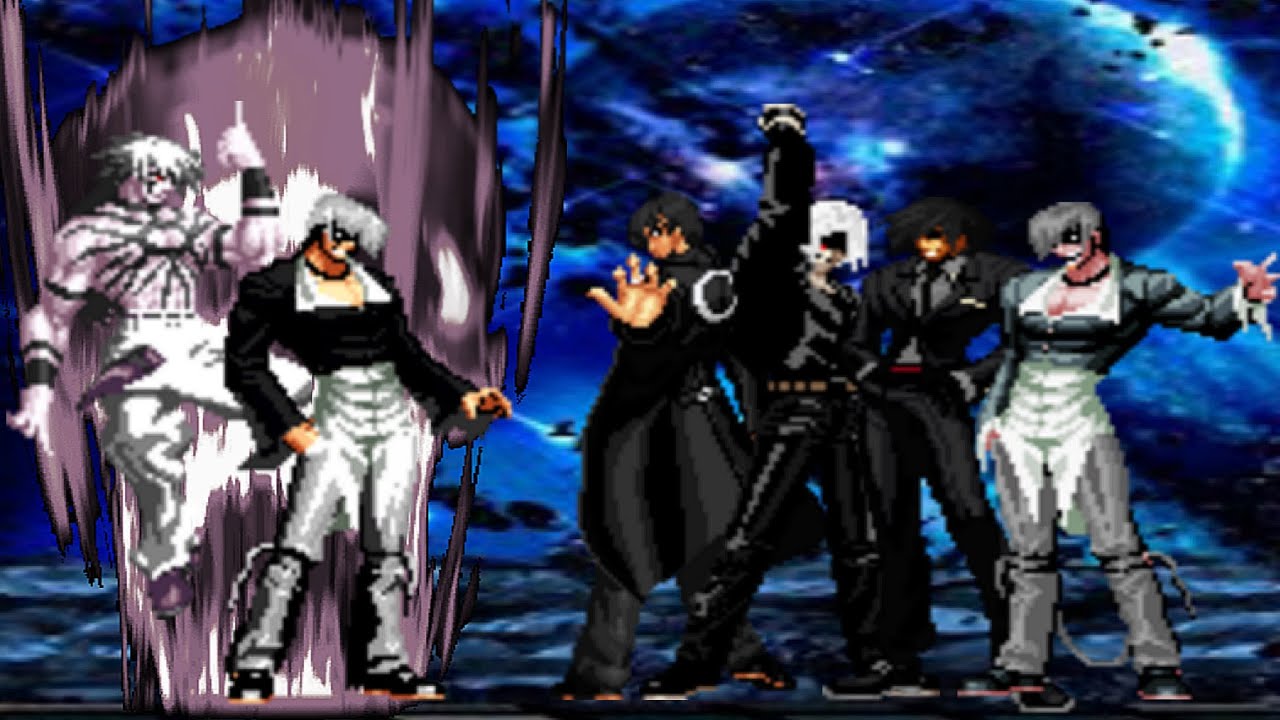 [KOF MUGEN] SILVER OROCHI IORI YAGAMI VS RANDOM BOSSES TEAM - YouTube