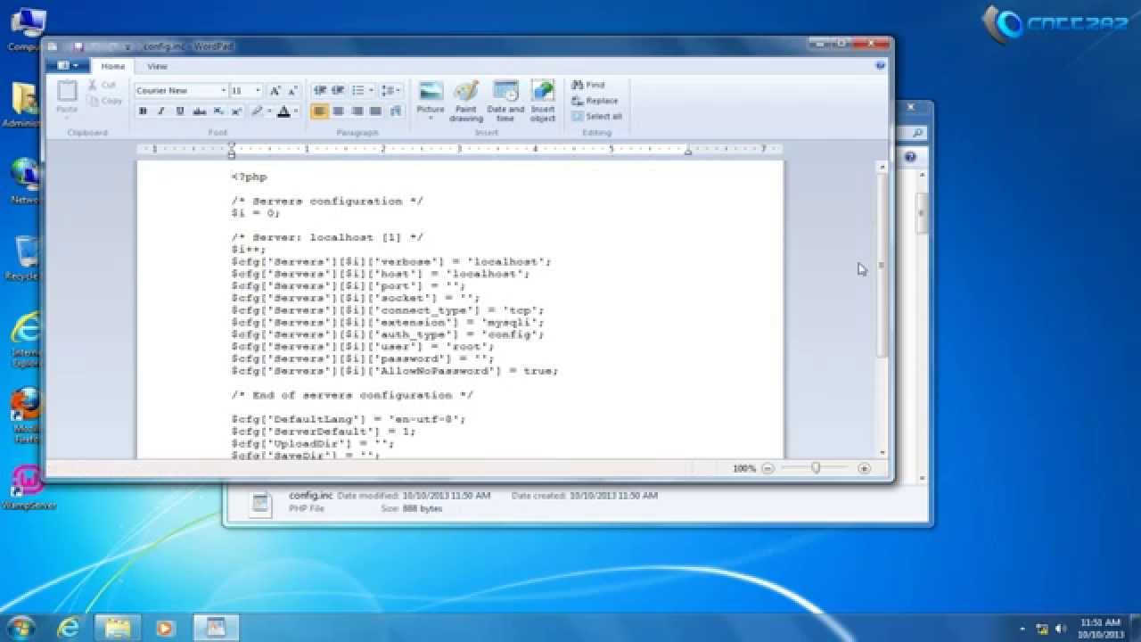 Enable tab Designer table phpMyAdmin in WampServer - YouTube