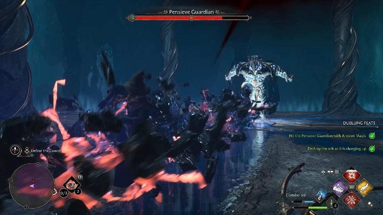 Hogwarts Legacy how to beat the pensieve guardian - YouTube