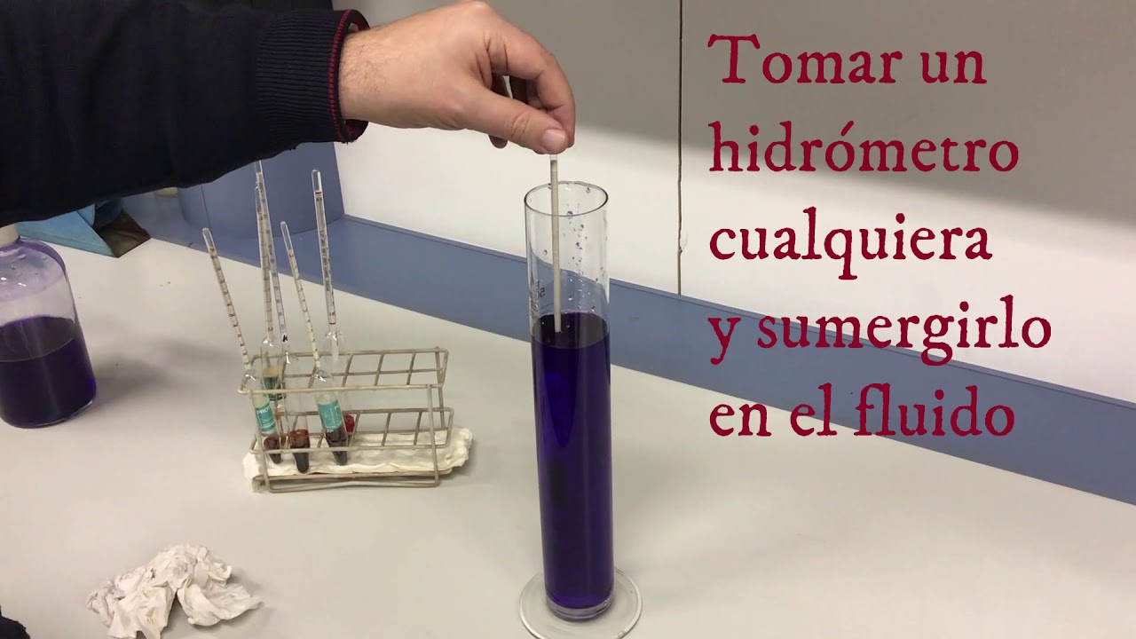 Práctica 8 - Uso del hidrómetro - YouTube