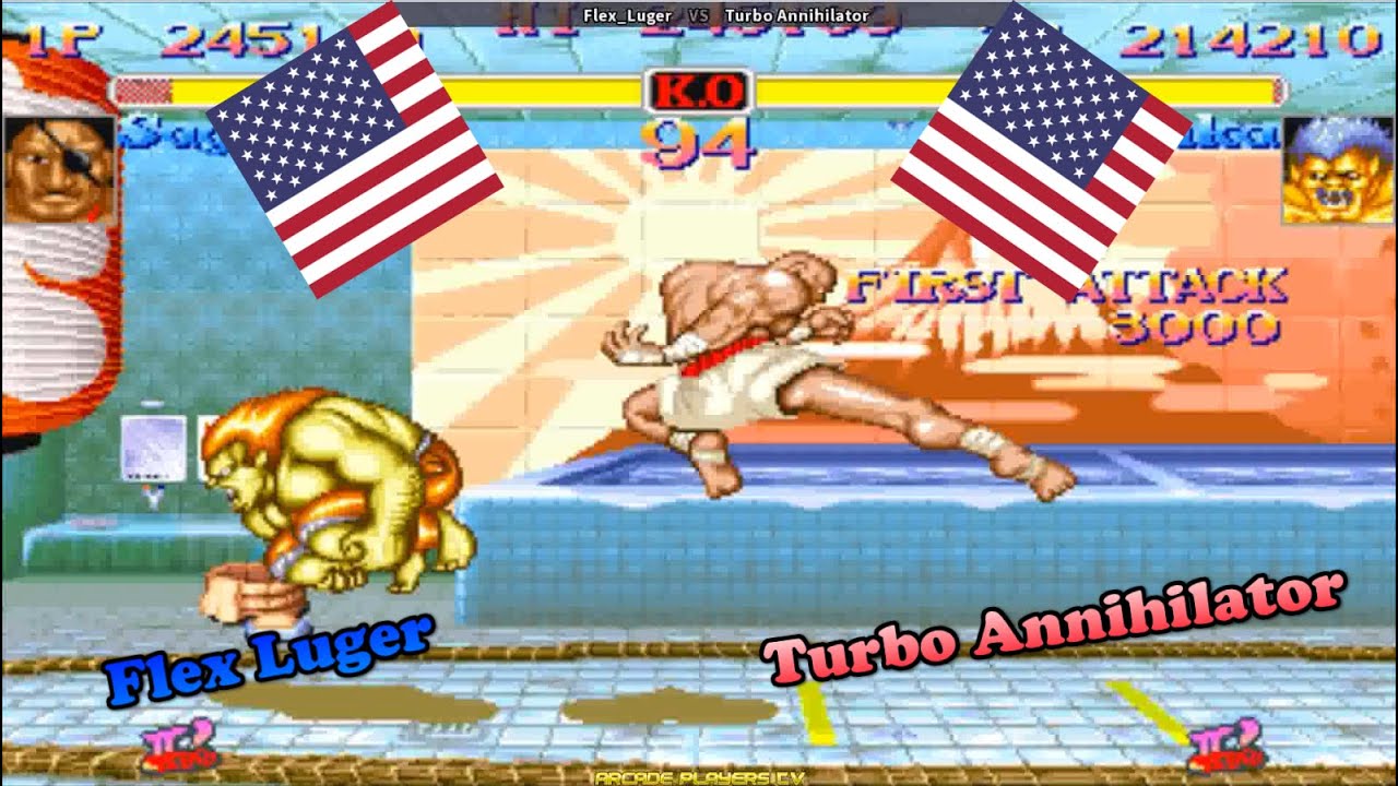 Hyper Street Fighter II: Anniversary Edition Flex Luger (Usa) vs Turbo ...