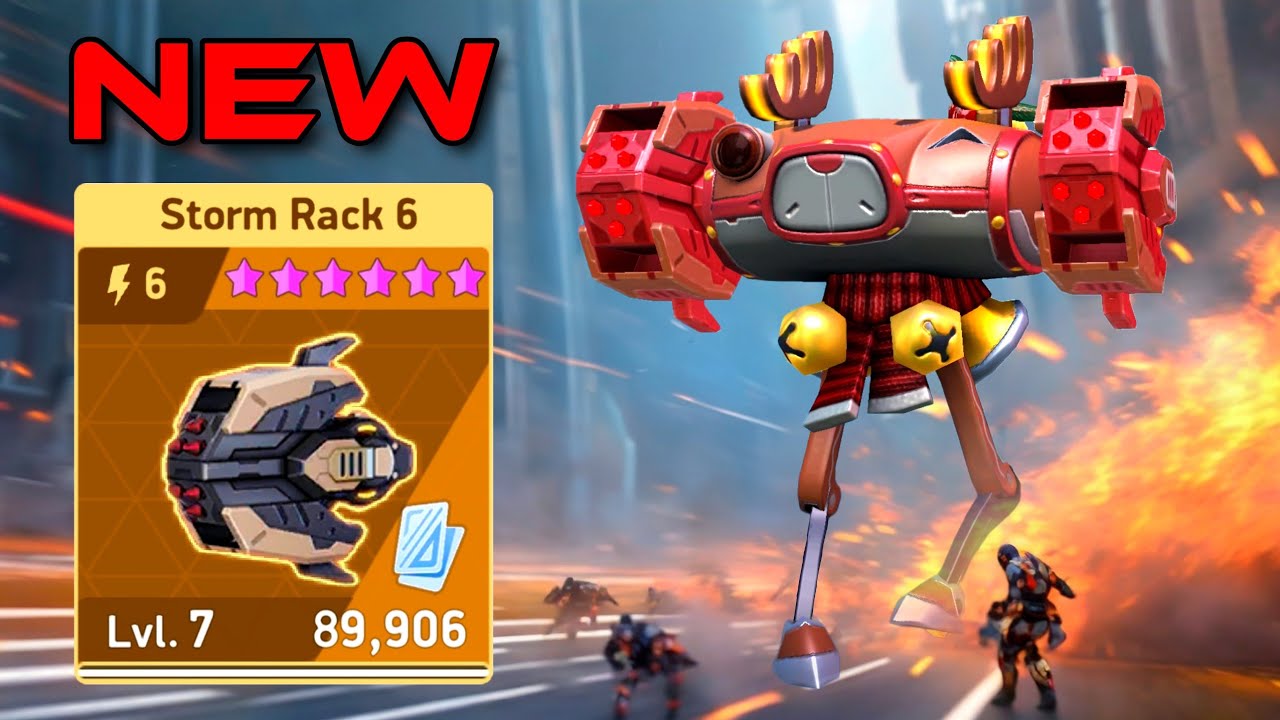 NEW WEAPON Storm Rack 6 with MD & Lancer - Mech Arena - YouTube