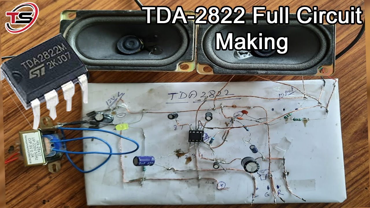 TDA-2822 Make and play Full Circuit || TSkorba - YouTube