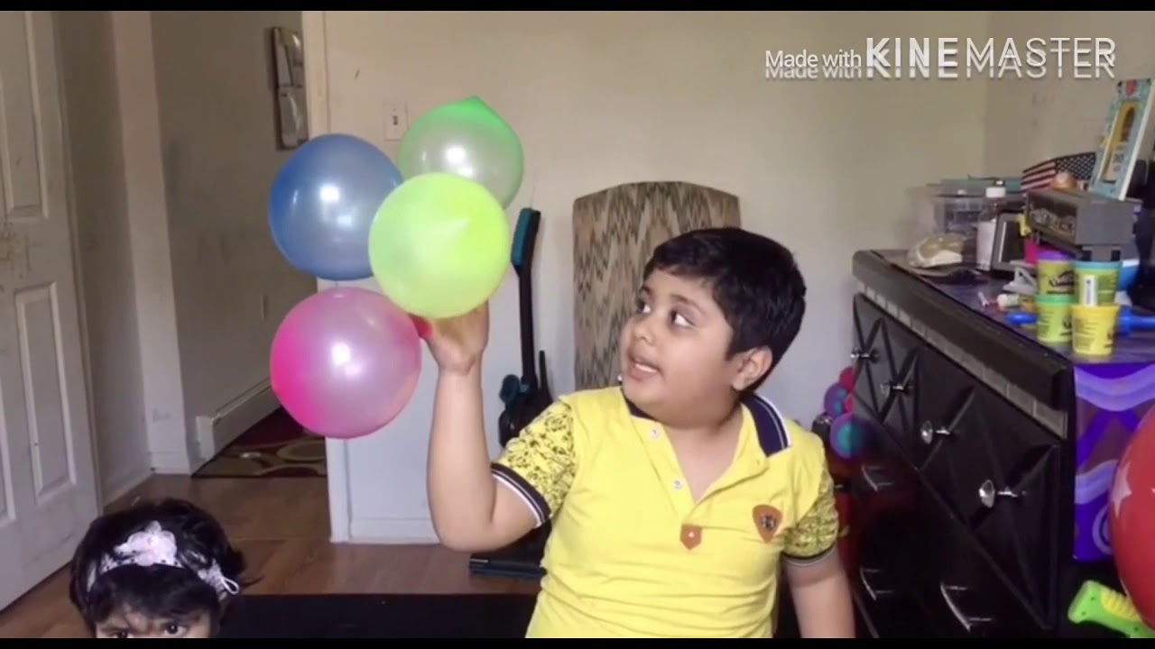 Colors finger family with balloons - YouTube