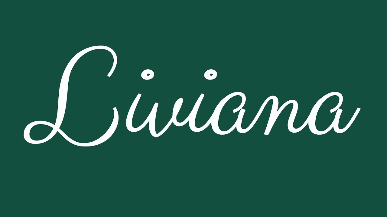 Learn how to Sign the Name Liviana Stylishly in Cursive Writing - YouTube