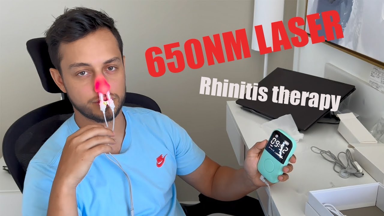 Rhinitis laser therapy device - YouTube