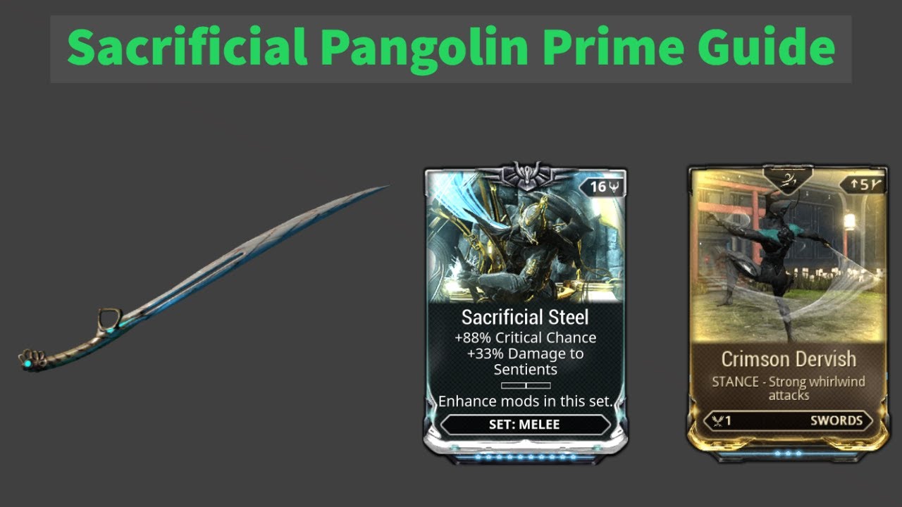 Warframe Guide: Sacrificial Pangolin Prime Build with a Riven - YouTube